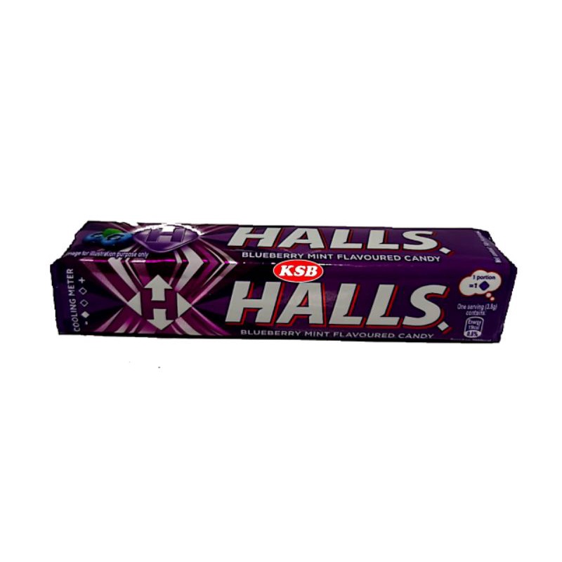 【34g】Halls Candy Mix Flavour Extra Strong/Menthol/Strawberry/Blueberry ...