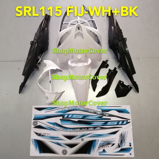 YAMAHA LAGENDA SRL115 Fi ( FUEL INJECTION ) BODY COVER SET PUTIH HITAM ...