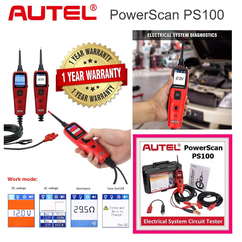 Autel PS100 Powerscan Car Circuit Diagnose Tester | Shopee Malaysia
