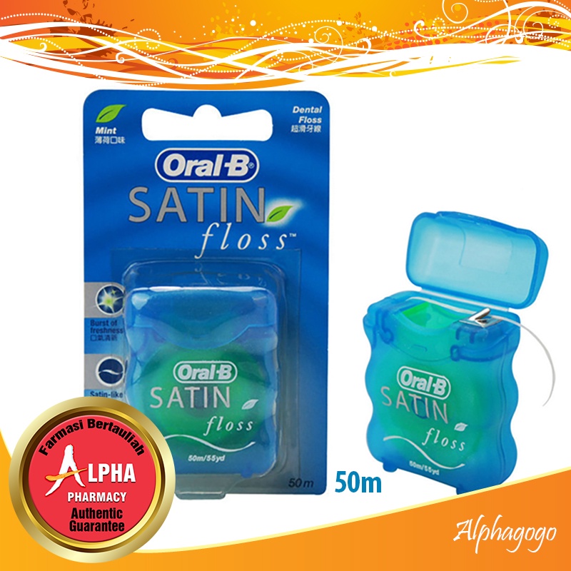 Oral B SATIN Dental Floss (Mint) 50m | Shopee Malaysia