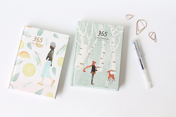 Ins Minimalist 365 Days Planner Notebook 2025 Cute Girl Journal Diary ...
