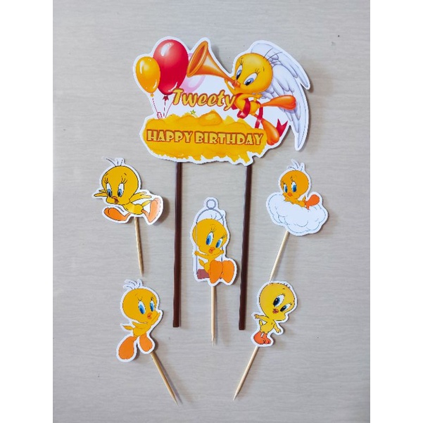 Tweety TOPPER / TWEETY CAKE TOPPER / TWEETY CAKE TOPPER / CHARACTER ...