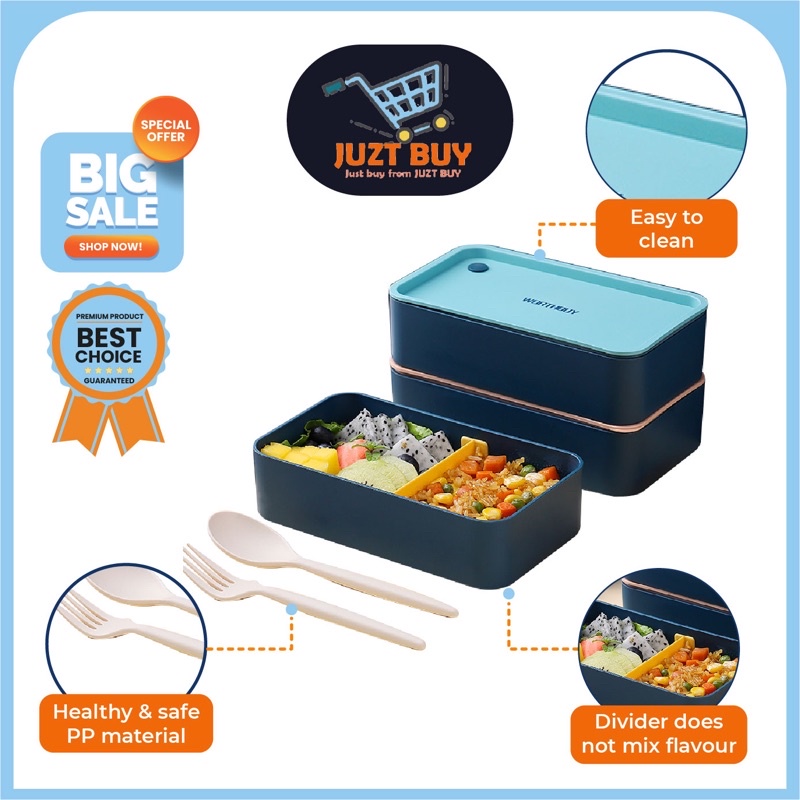 Lunch Box Japanese Style Stackable Microwave Safe Container Lunch Box ...