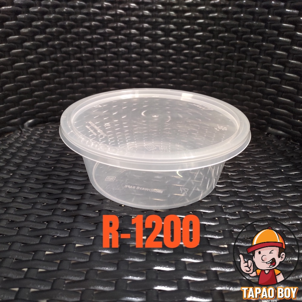 R-1200 - 1200ml Round Container With Lid (25set±) / Disposable Round ...