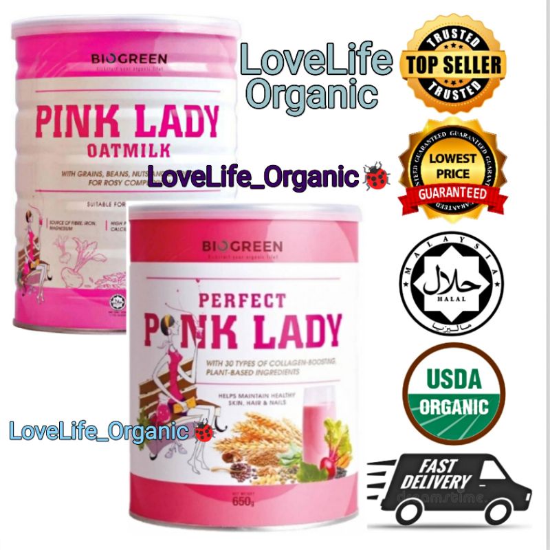 BIOGREEN Organic Pink Lady Oatmilk 800Gm Exp:9/2026 Perfect Pink Lady 500g | Shopee Malaysia