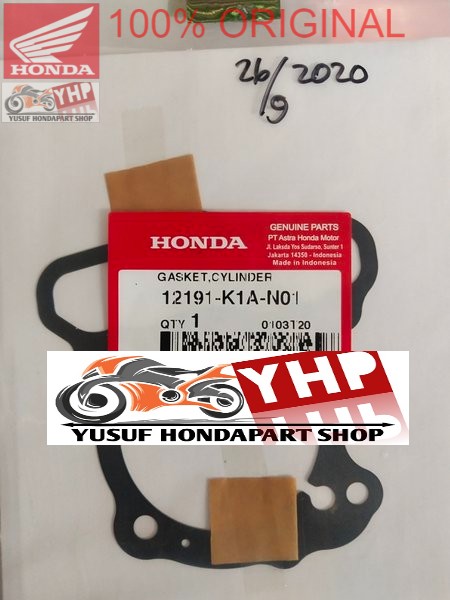 Gasket CYLINDER NEW HONDA BEAT LED 12191-K1A-N01 ORI AHM | Shopee Malaysia