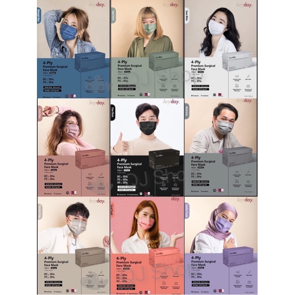 Heyday 4ply Premium Surgical Face Mask -Astm Level 3- (Made in Malaysia ...
