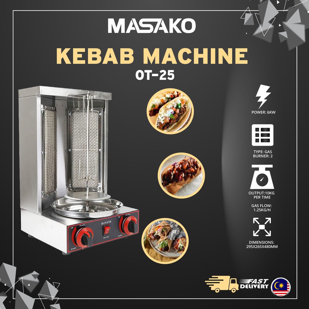 MASAKO Kebab Machine (2 Burner) (OT-25) | Shopee Malaysia
