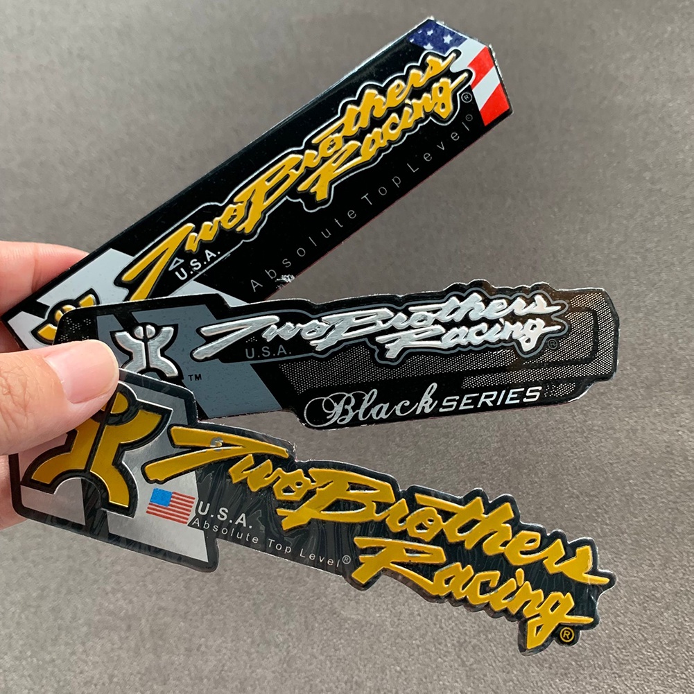 Two Brother Racing Emblem Decal Heat-resistant 3D Aluminum Motorcycle ...