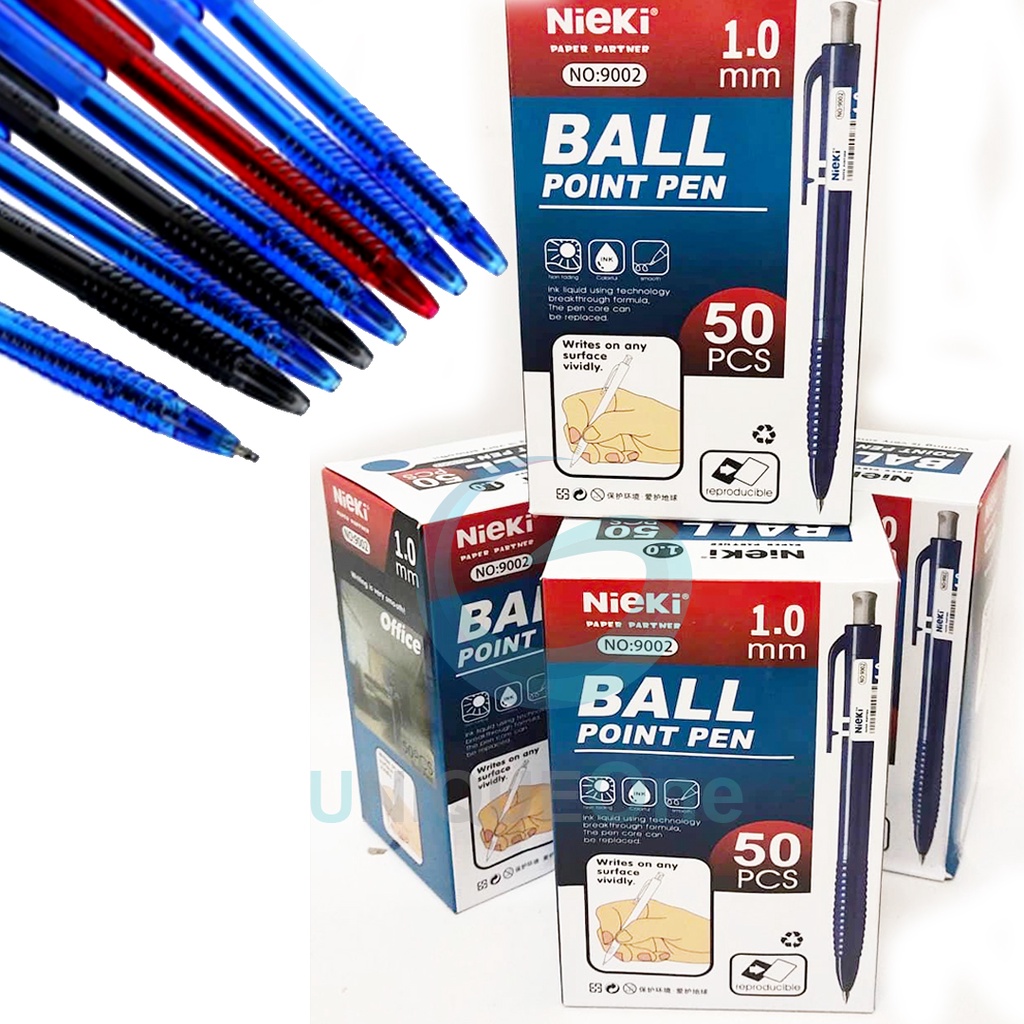 Nieki 0.7mm Ball point Pen 50pcs/box (9002) | Shopee Malaysia