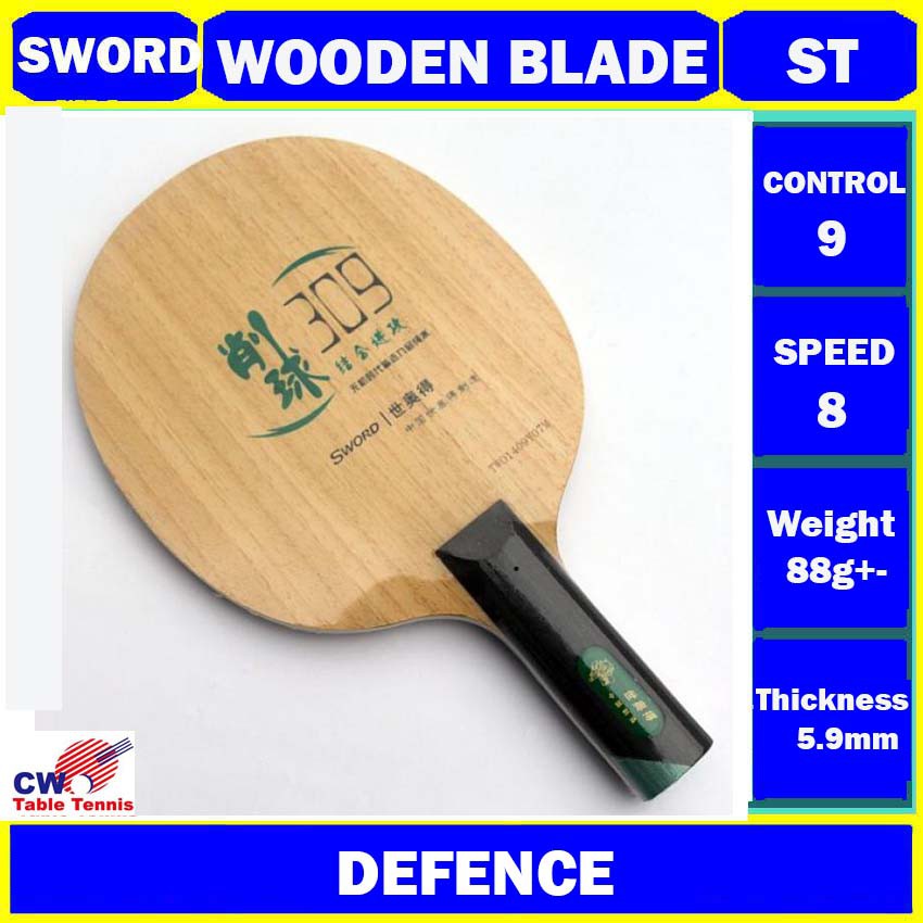 Sword Sport Day Fury 309 Table Tennis Racket Ping Pong Bat Kayu (READY ...