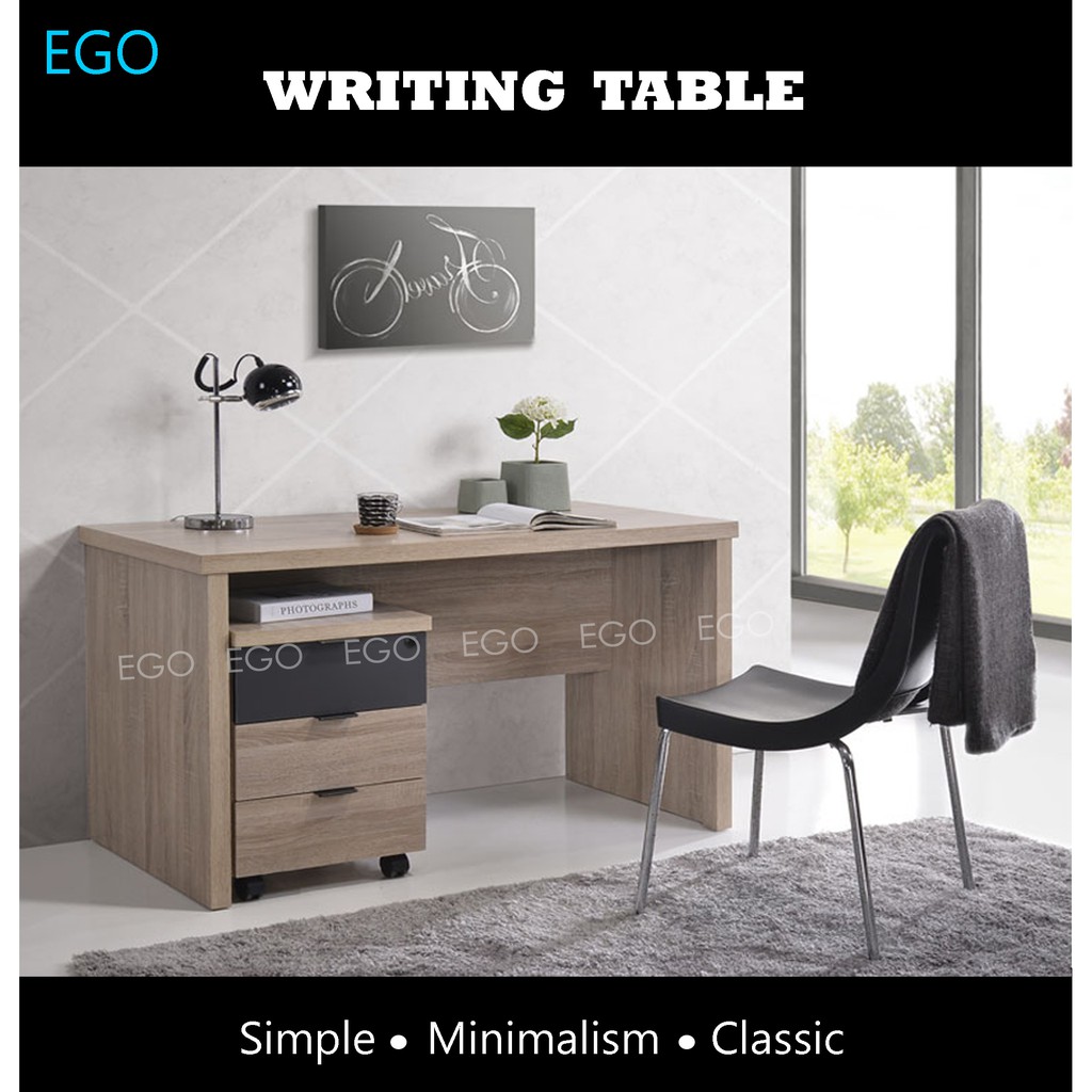 EGO 4 ft Study Table with a Mobile Pedestal Study Desk Writing Table ...