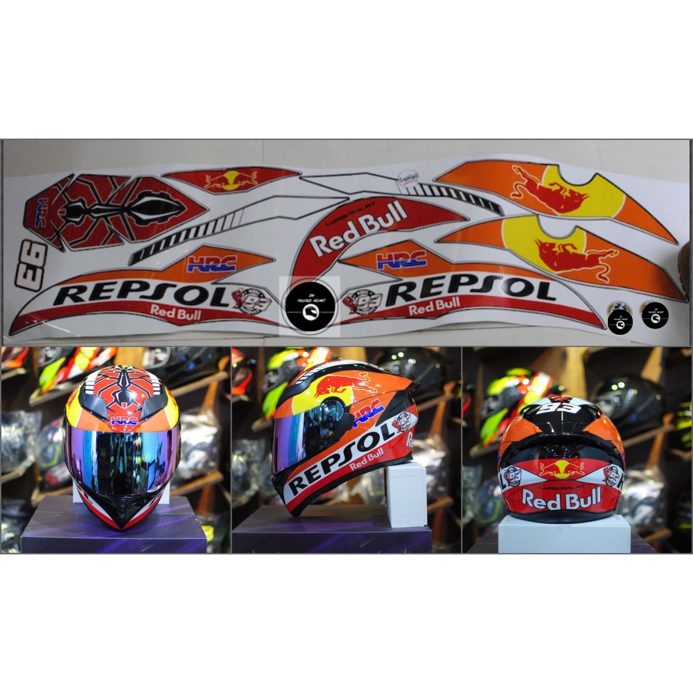 Boss sticker - Repsol full face helmet Decal | Shopee Malaysia