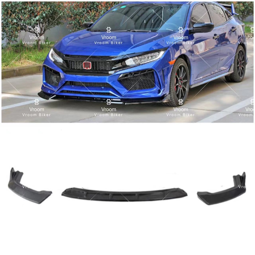 Civic FC Robotech Front Lips Front Skirt (3 Section) | Shopee Malaysia