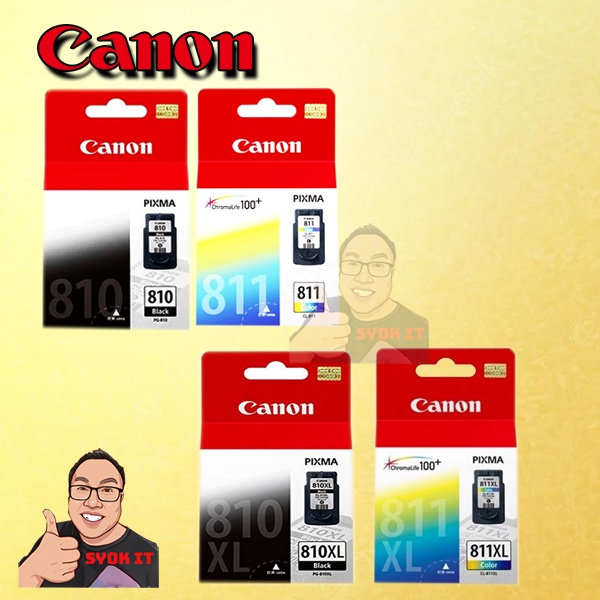 Genuine Original INK CANON 810 XL & 811 XL / PG-810XL 810 BLACK / CL ...