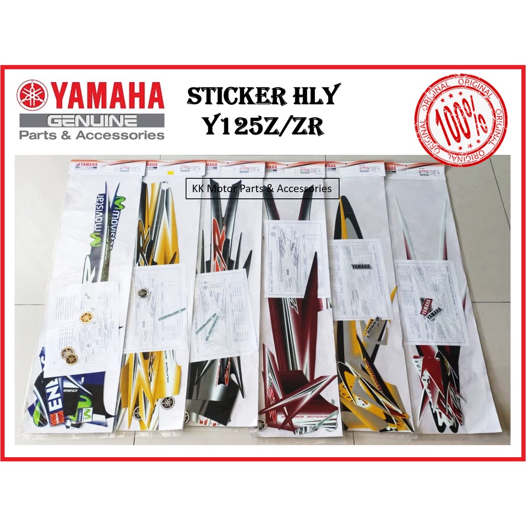 [100% ORIGINAL HLY !!!] Y125 Y125Z Y125ZR STICKER MOVISTAR/ KUNING ...