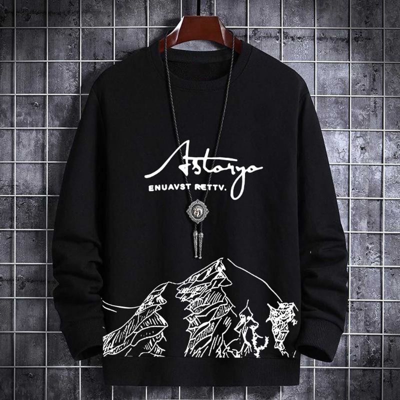 Astarya's newest men's Crewneck Sweater/modern men's and women's basic ...