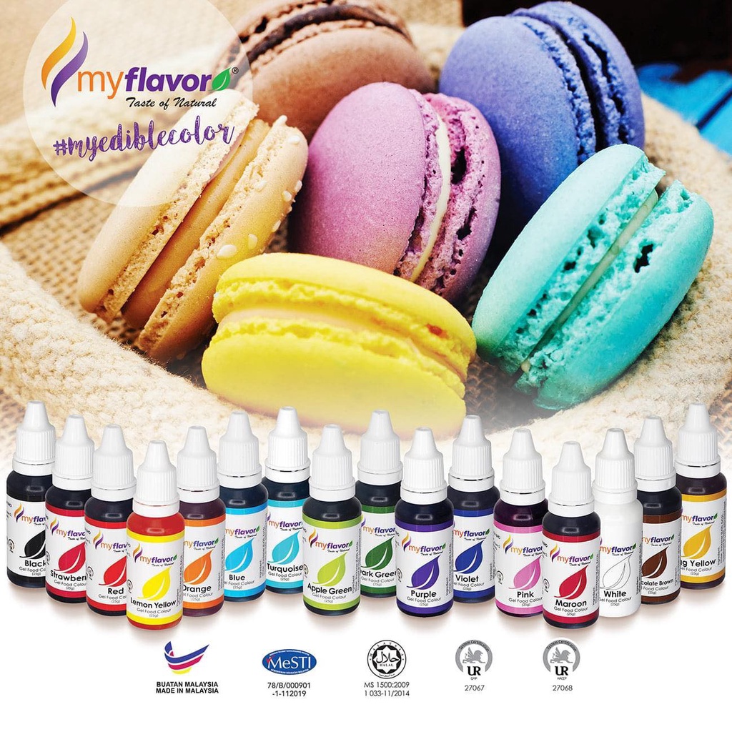 MyFlavor Edible Gel Food Colouring (25g) Gel Based Colouring Pastel ...