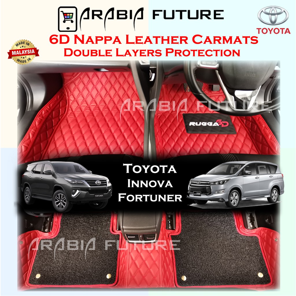 Toyota Fortuner Innova Zenix Crysta 6D Floor mat Premium Carmats ...