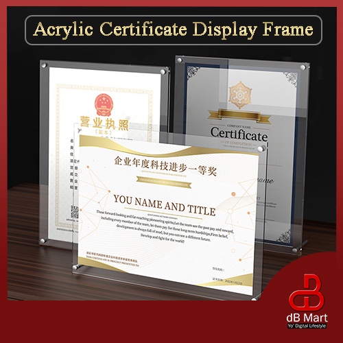 [SHIP IN 24 HRS] [GOOD QUALITY] A4 Acrylic Display Stand Certificate ...