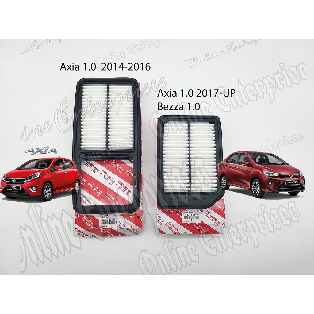 Air Filter Perodua Axia 1.0 2014-2017 B200 Axia SE Facelift Bezza 1.0 / 1.3 B300 17801-BZ100 ...