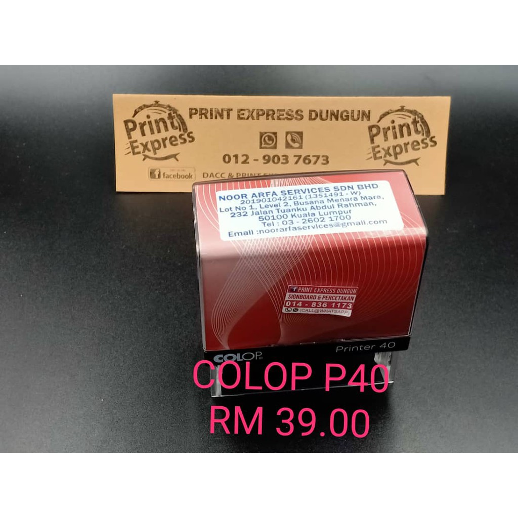 STAMP COP SYARIKAT COLOP BESERTA INK | Shopee Malaysia