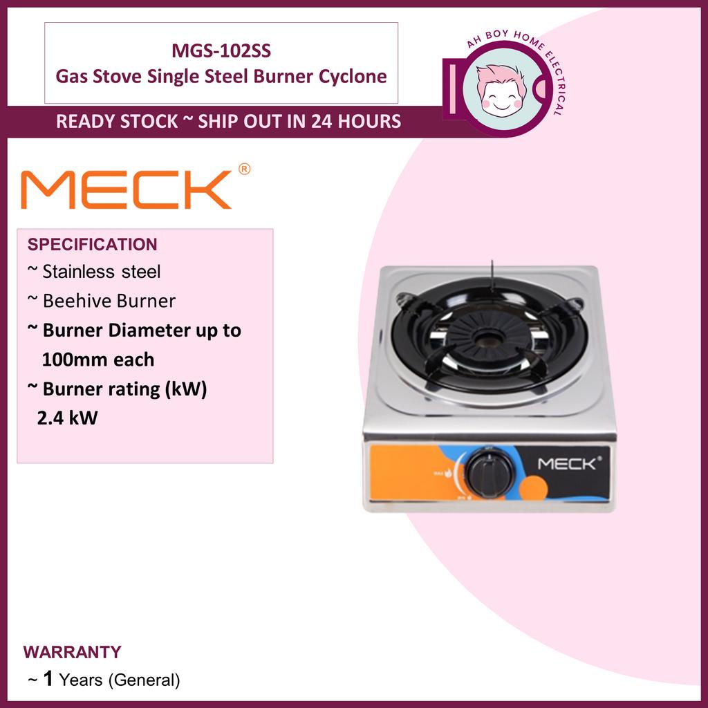 Meck Gas Stove Single Steel Burner Cyclone ( MGS-102SS ) | Shopee Malaysia