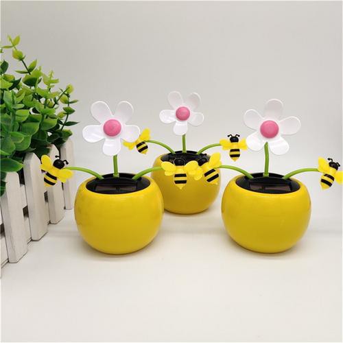 Solar Powered Flip Flap Dancing Bee Flower for Decor Dancing Flower Toy ...