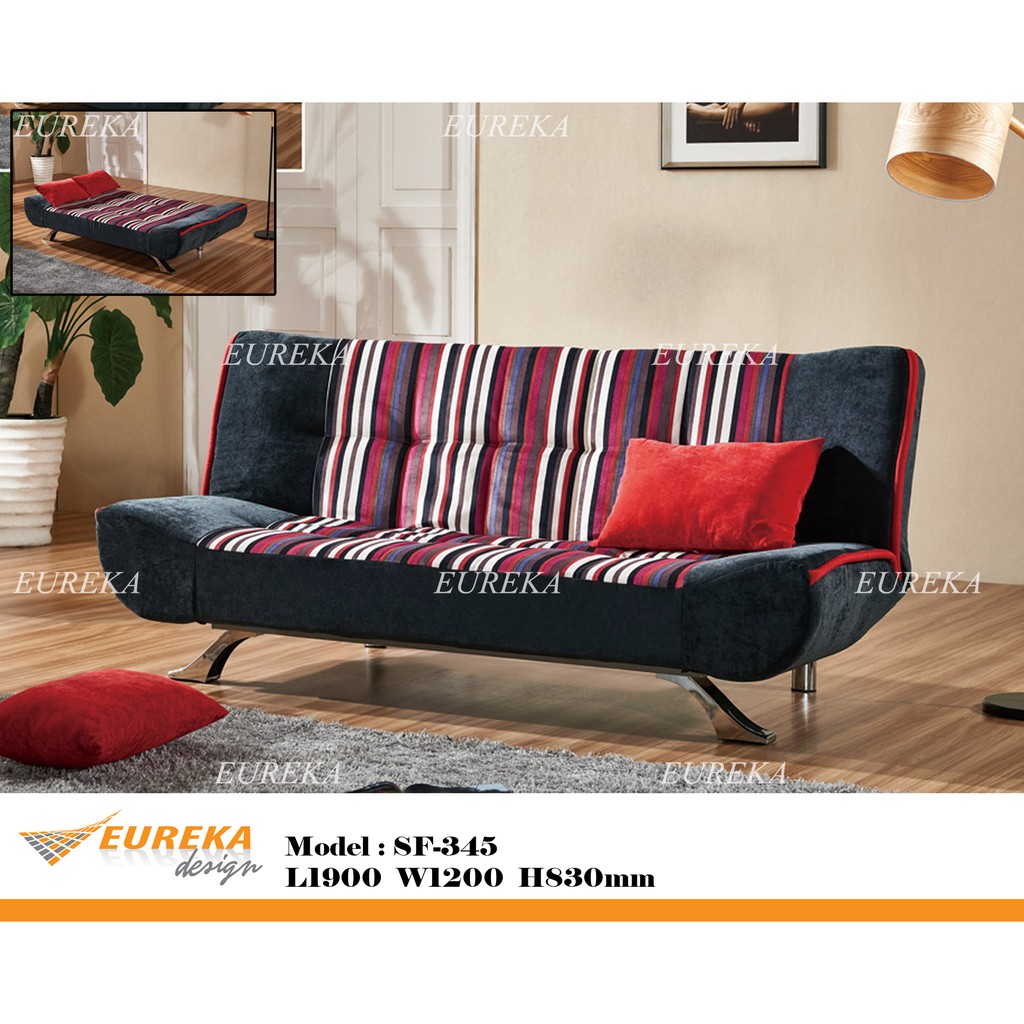 EUREKA 345 Sofa Bed 3 Seater Foldable Multifunction (Deliver & Installation Klang Valley) YG ...