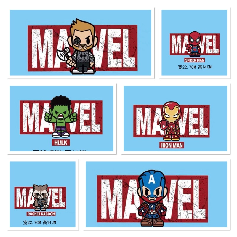 READYSTOCK marvel heat transfer sticker/ Iron on sticker/ stiker baju ...