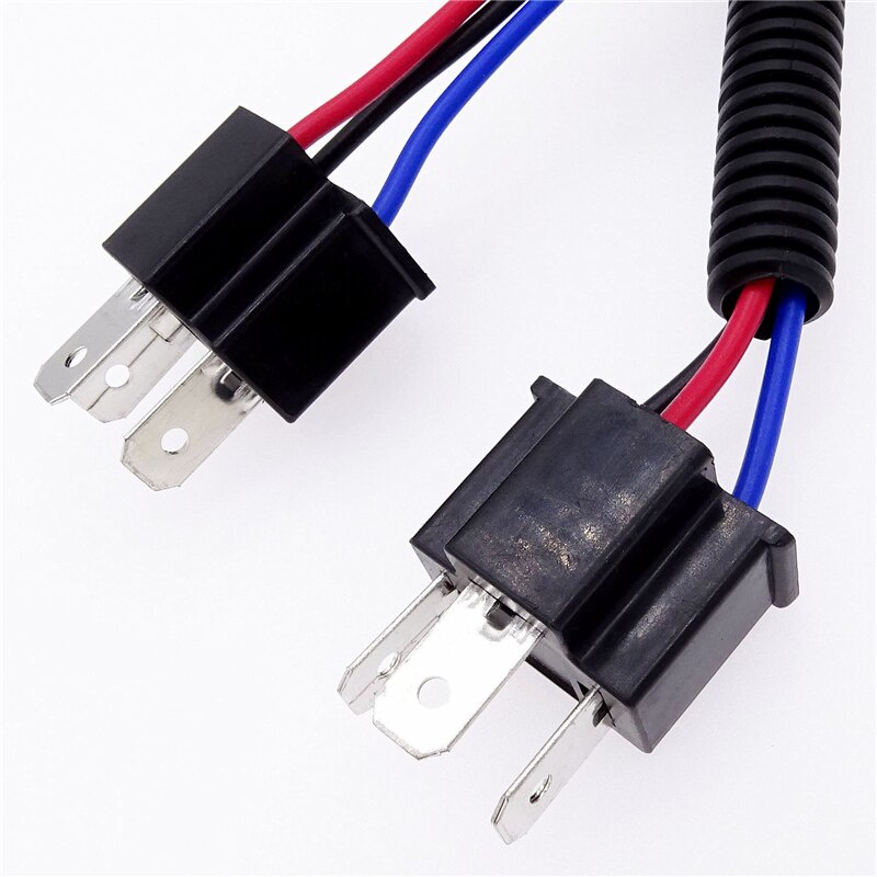 For H4 Car Fog Light Bulb Light Socket Headlight Female To Male Wired ...