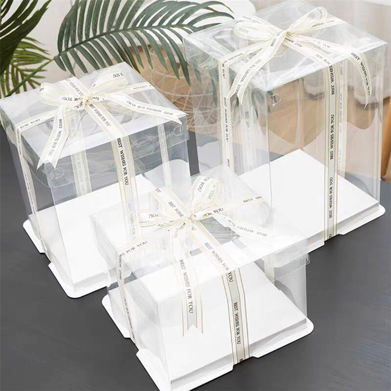 Clear Cake Box Transparent Acetate Square Box Birthday Gift | Shopee ...