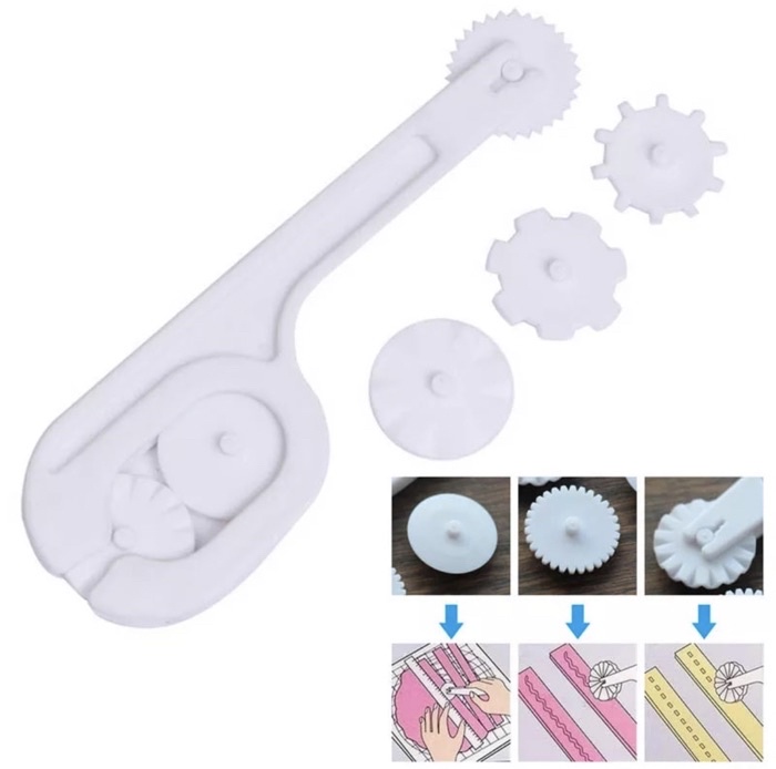 2 Style Fondant Cutter Cutting Blank Roller Cookie Cutter Biscuit Knife ...