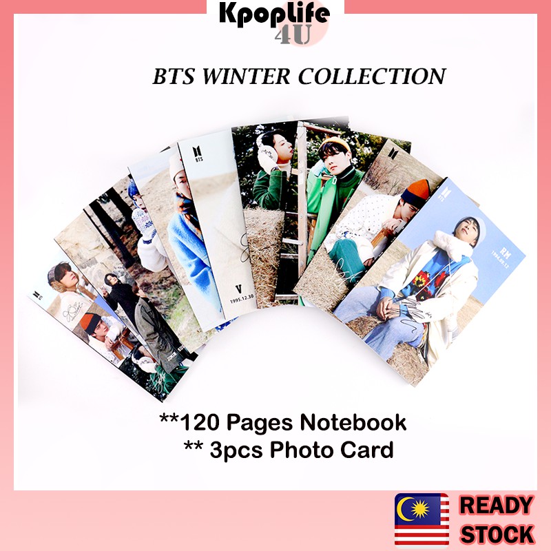 Kpop Winter Collection Dynamite Notebook 120pg with Photo Card Set Kpop ...