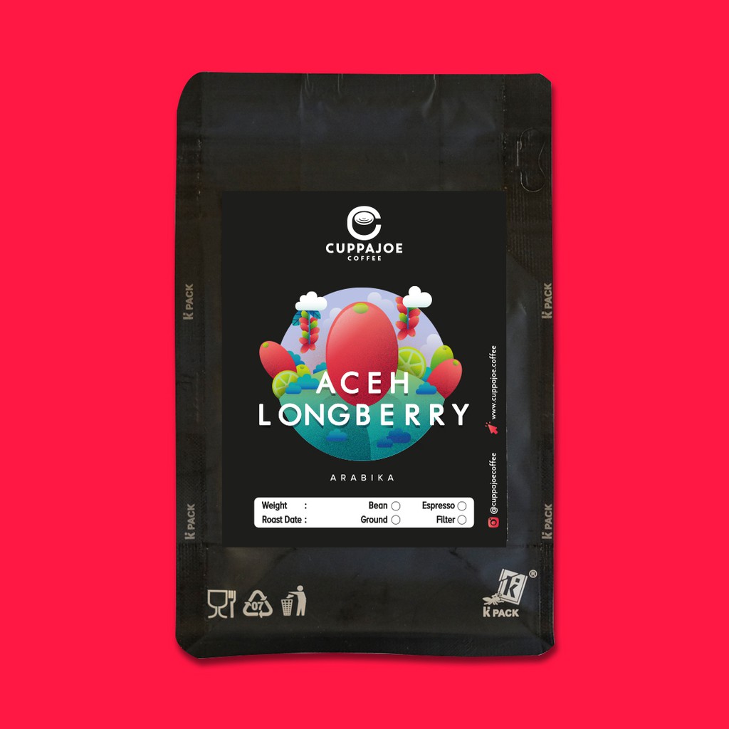 Aceh Arabica Coffee Longberry 100 Grams (Seeds/Powder) | Shopee Malaysia