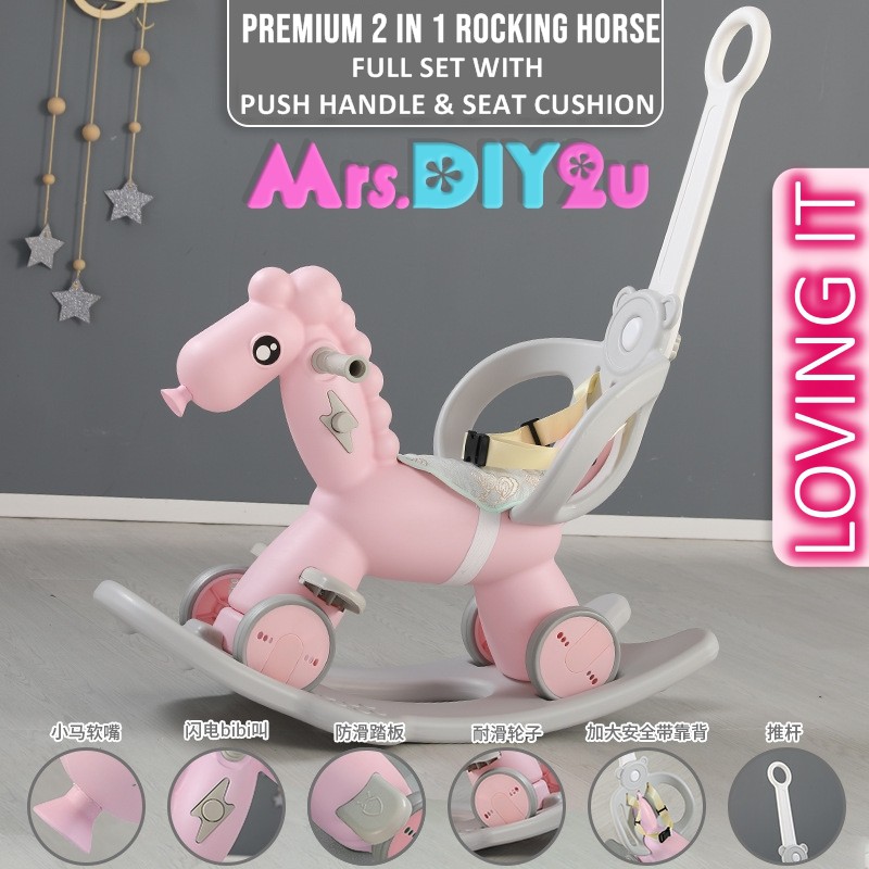 CLEARANCE! 3 in 1 Children Kids Cute Pony Rocking Horse Baby Walker ...
