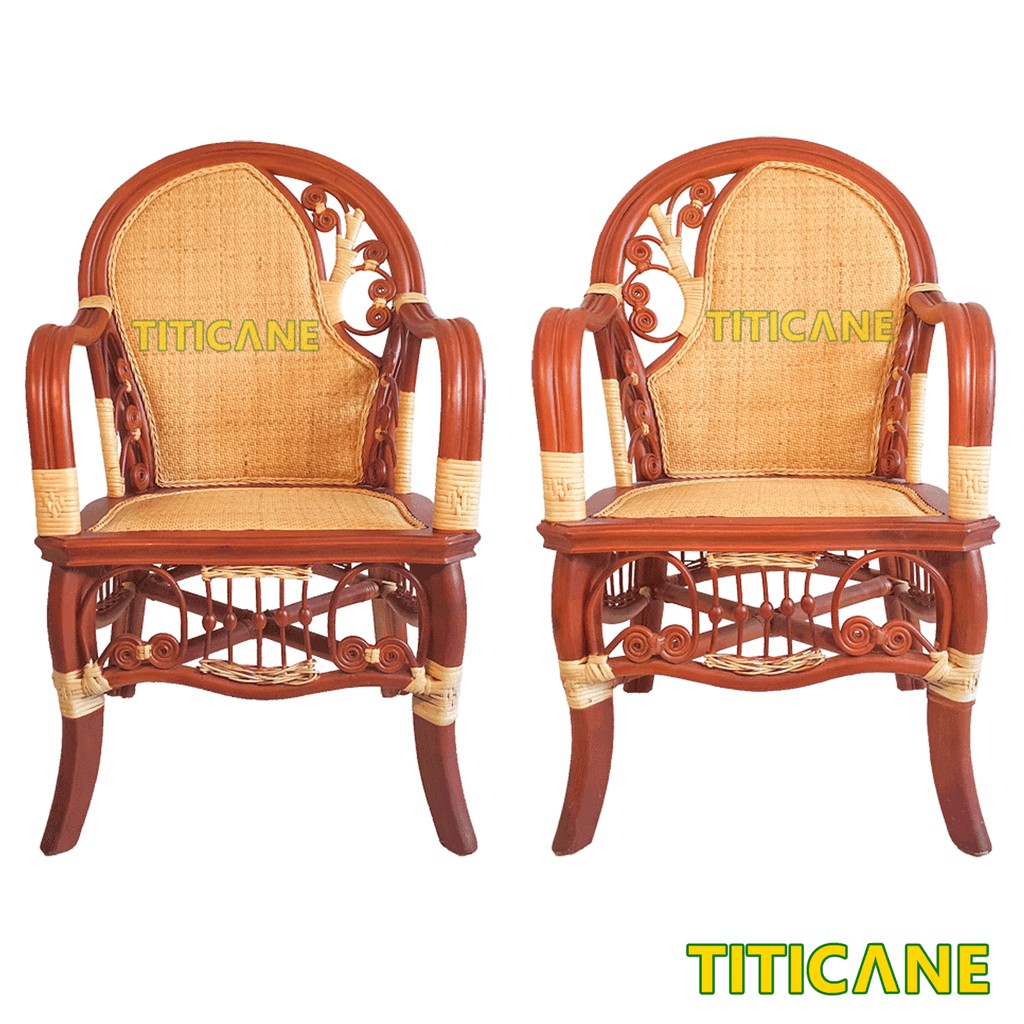 TITICANE Orchid Couple Chair [ Kerusi Rotan ] [ Rattan Manau ] | Shopee ...