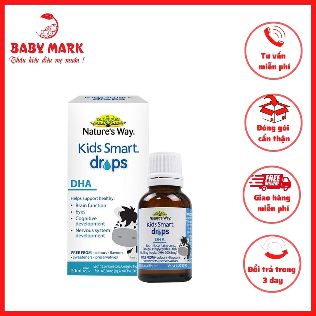Nature's Way Kids Smart Drops DHA - Brain Development Enhancement (20ml ...