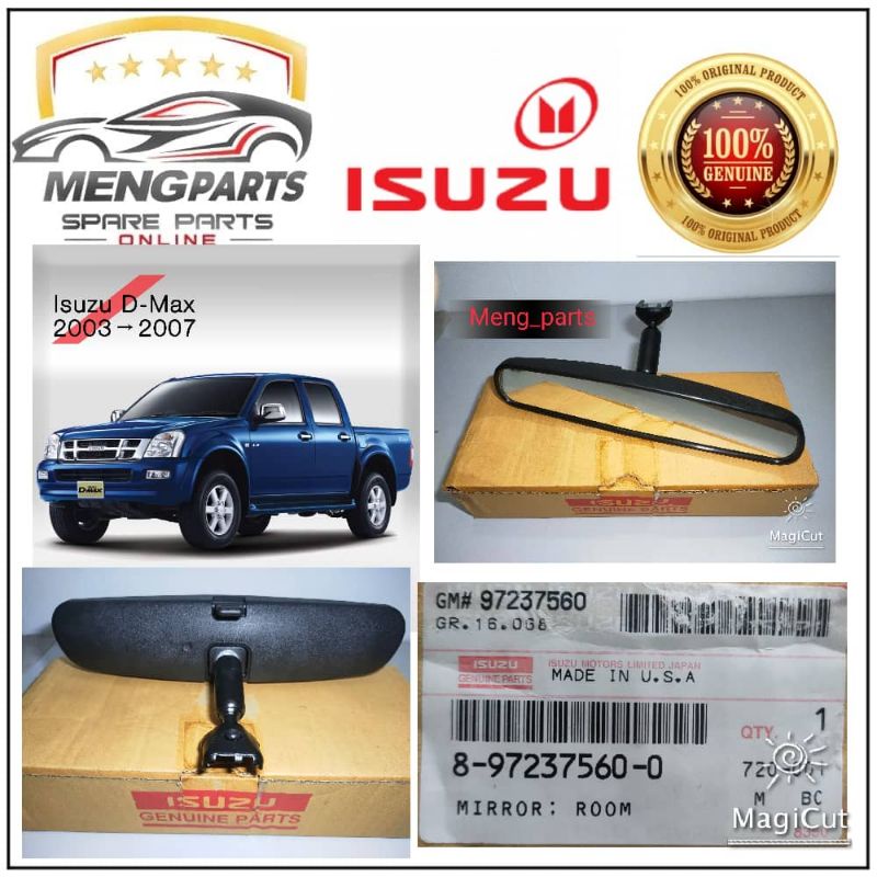 💯 ORIGINAL ISUZU D-MAX 2003Y INNER MIRROR / ROOM MIRROR 8-97237560-0 ...