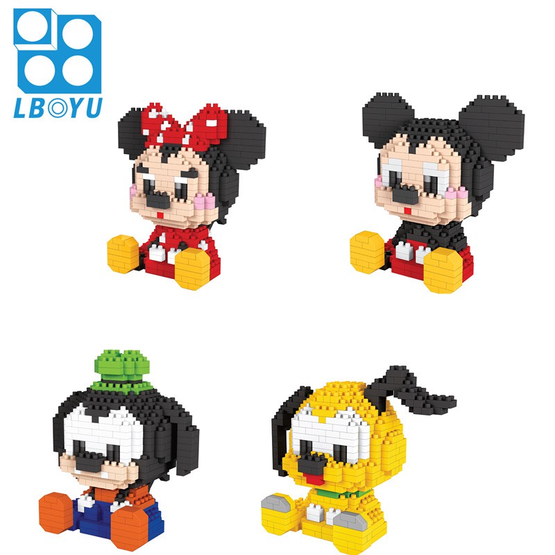 LBOYU Disney nanoblock mini building blocks (Mickey Minnie Pluto Goofy ...