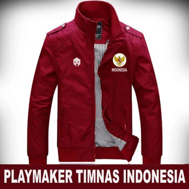 MERAH Indonesian National Team Collar Jacket Red Color Parachute ...