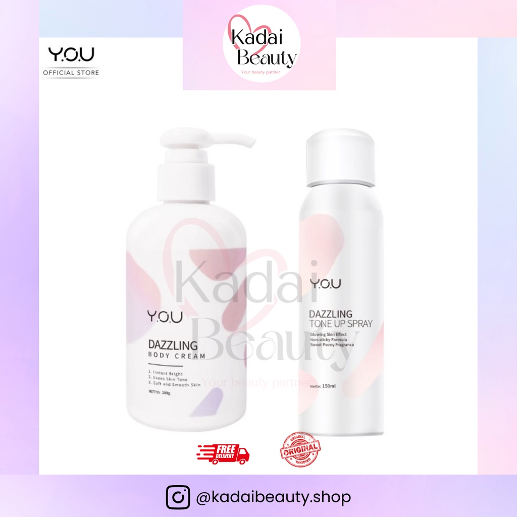 You Dazzling Tone Up Spray [Glowing Skin Effect] & Tone Up Body Cream ...