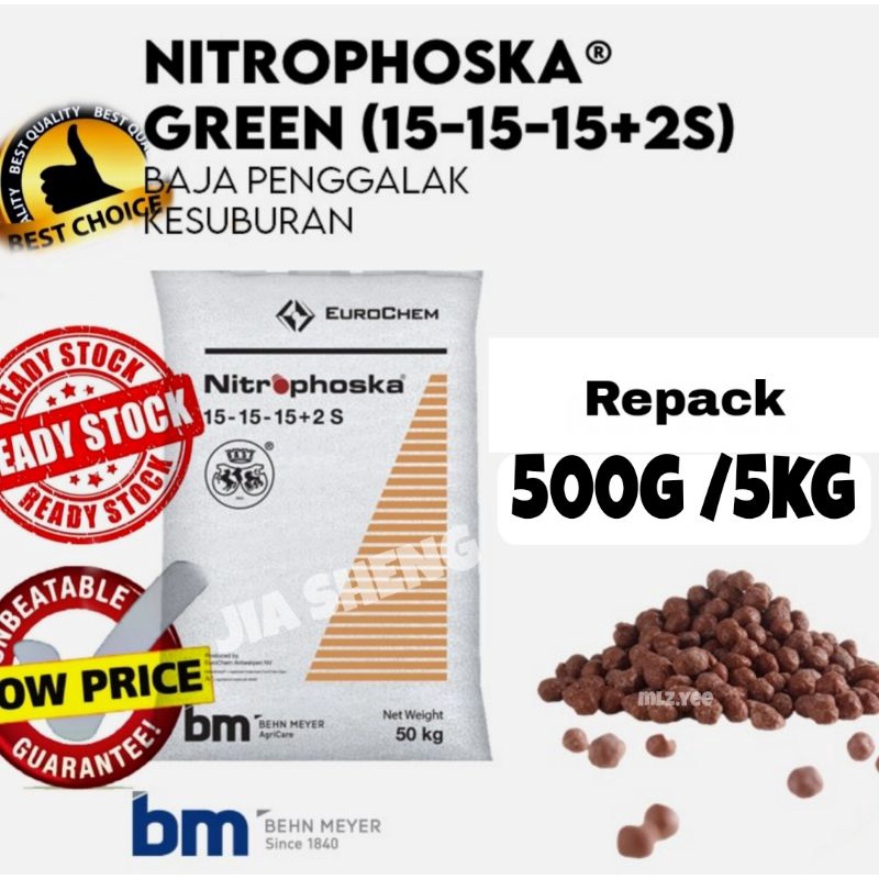 🌱BAJA SUBUR 🔥Nitrophoska Green NPK 15-15-15 5kg🌱 Baja Subur 🌱Baja Daun🌱 ...