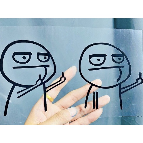 Car Sticker Despises Despise Hand Middle Finger Hand Sticker Car ...