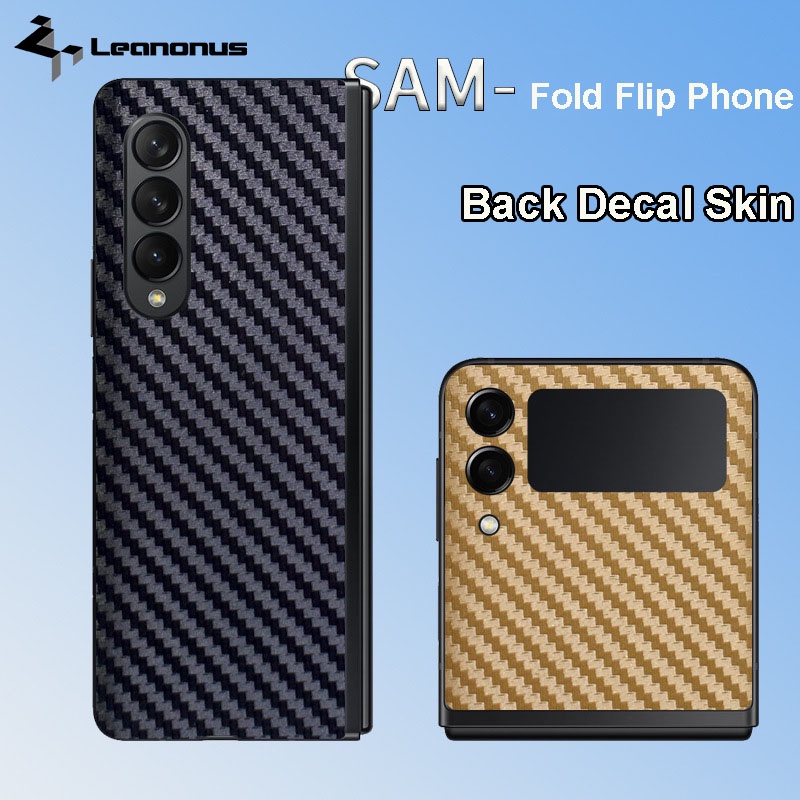 Carbon Fiber Decal Skin for Samsung Galaxy Z Fold 4 5 / Flip 4 Back ...