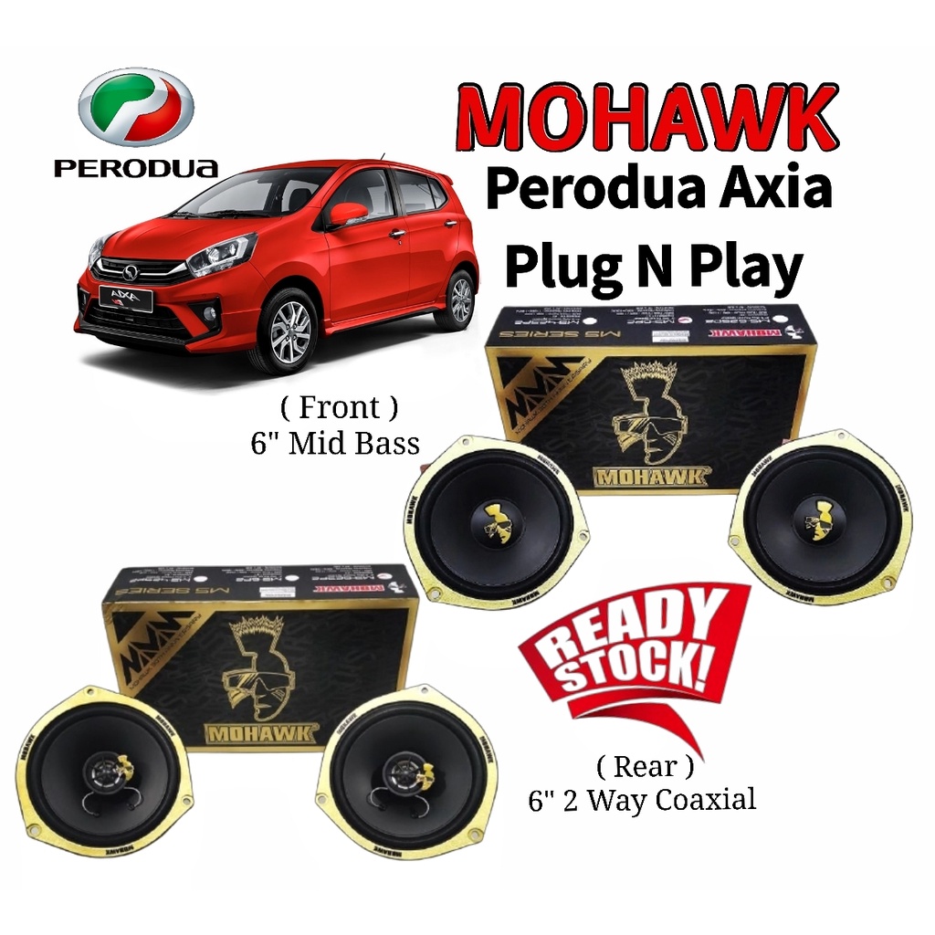 🔥MOHAWK🔥 Perodua Axia Oem Plug & Play Speaker 6'' inch (2way 625/ 6 ...