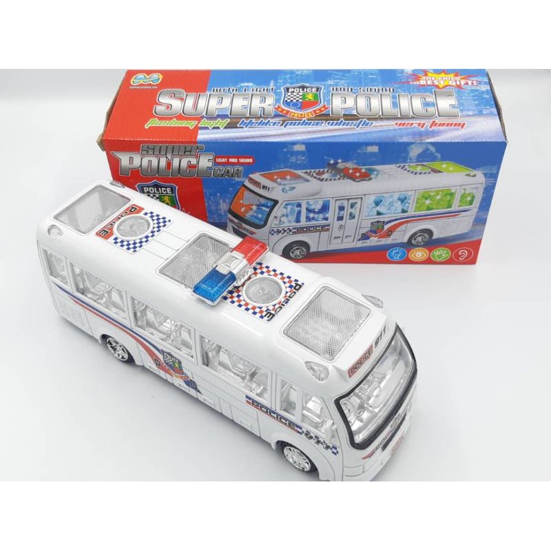 FREE BATTERY SUPER POLICE BUS FOR KIDS TOYS.BAS POLIS | Shopee Malaysia