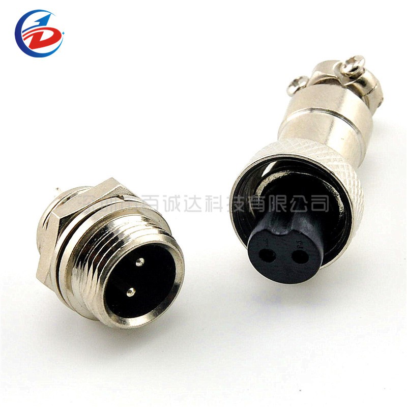 2PIN 12mm GX12-2 aviation plug cable connector plug + socket Male And ...
