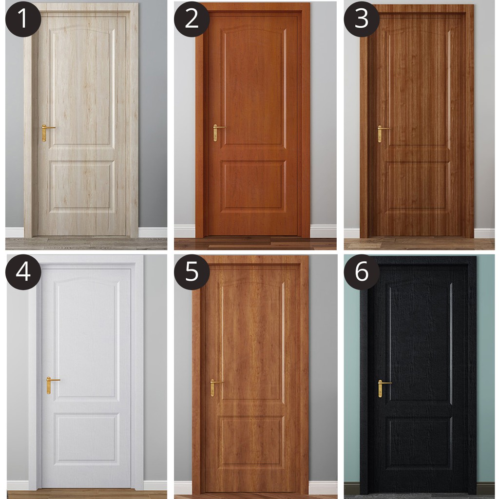 防水仿木纹贴纸 210x90cm Wood effect Door Mural Vinyl Door Stickers Backsplash ...