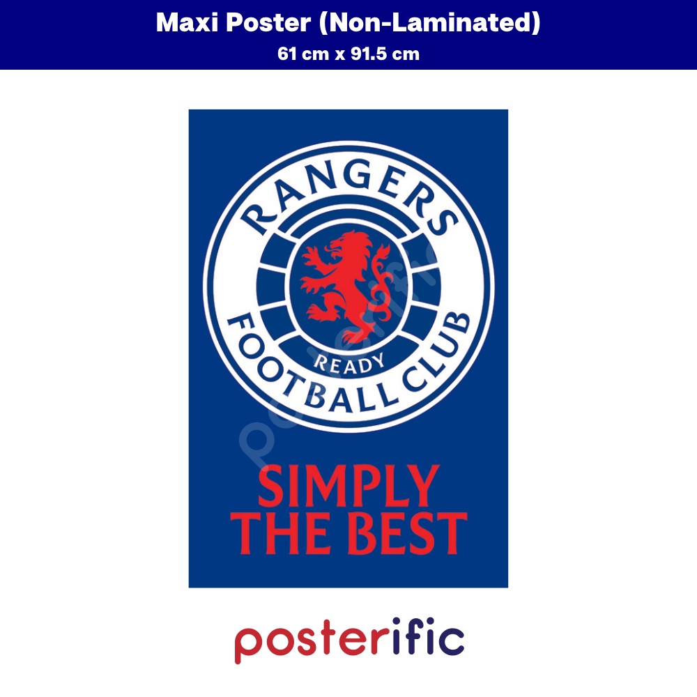 Rangers FC (Simply the Best) - Poster (61 cm X 91.5 cm) | Shopee Malaysia